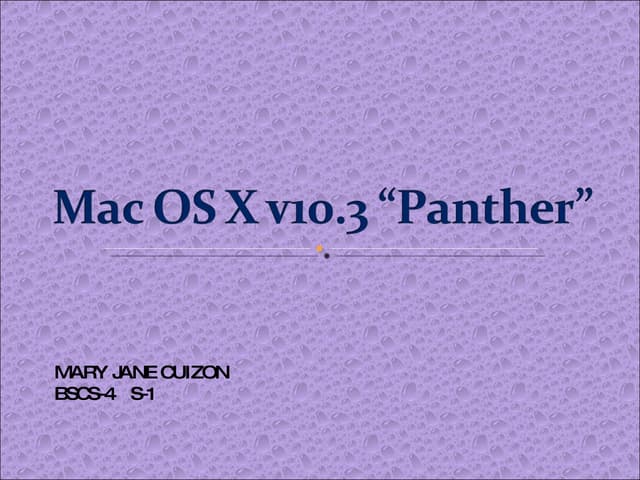 Operating system presentation | PPTX