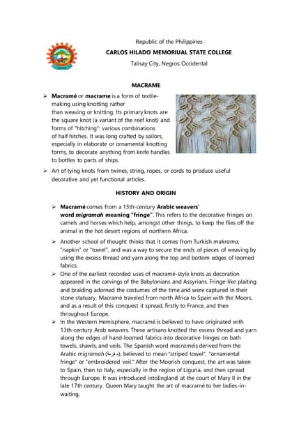 Lesson 2 MACRAME AND BASKETRY PRODUCTS.pptx