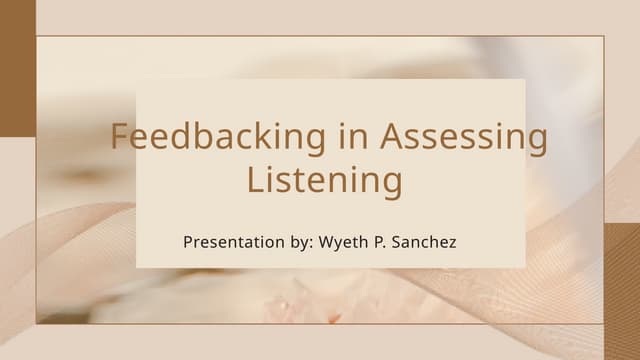 Giving and receiving feedback | PPTX