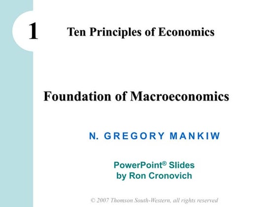 Principles of economics (Chapter 1) | PPT | Economy | Business and Finance