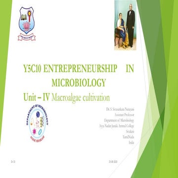 Macroalgae cultivation | PPTX