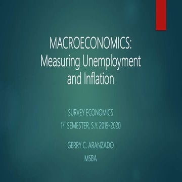 Macroeconomics: measuring inflation and unemployment | PPTX