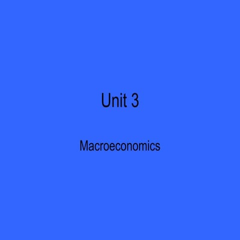 Unit 3 macroeconomics academic | PPT