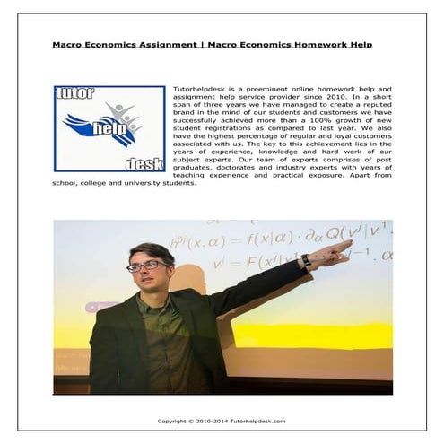 Macro economics assignment help | PDF