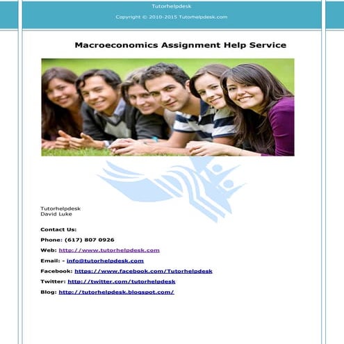 Macroeconomics assignment help service | PDF