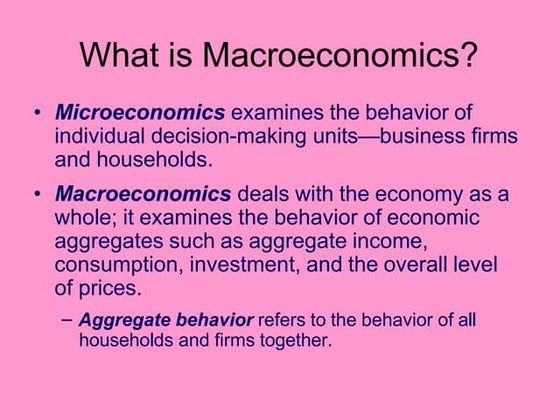 Unit 1 Introduction Macroeconomics Ppt