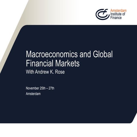 Macroeconomics and Global Financial Markets | PDF