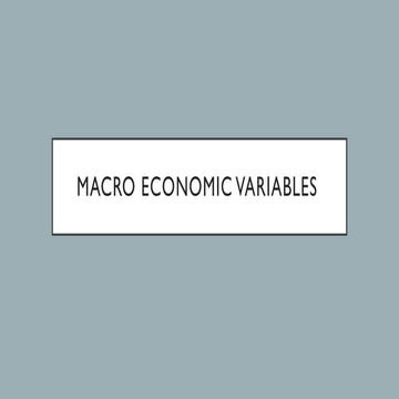 Macro economic variables.pptx economics for managers. | PPTX