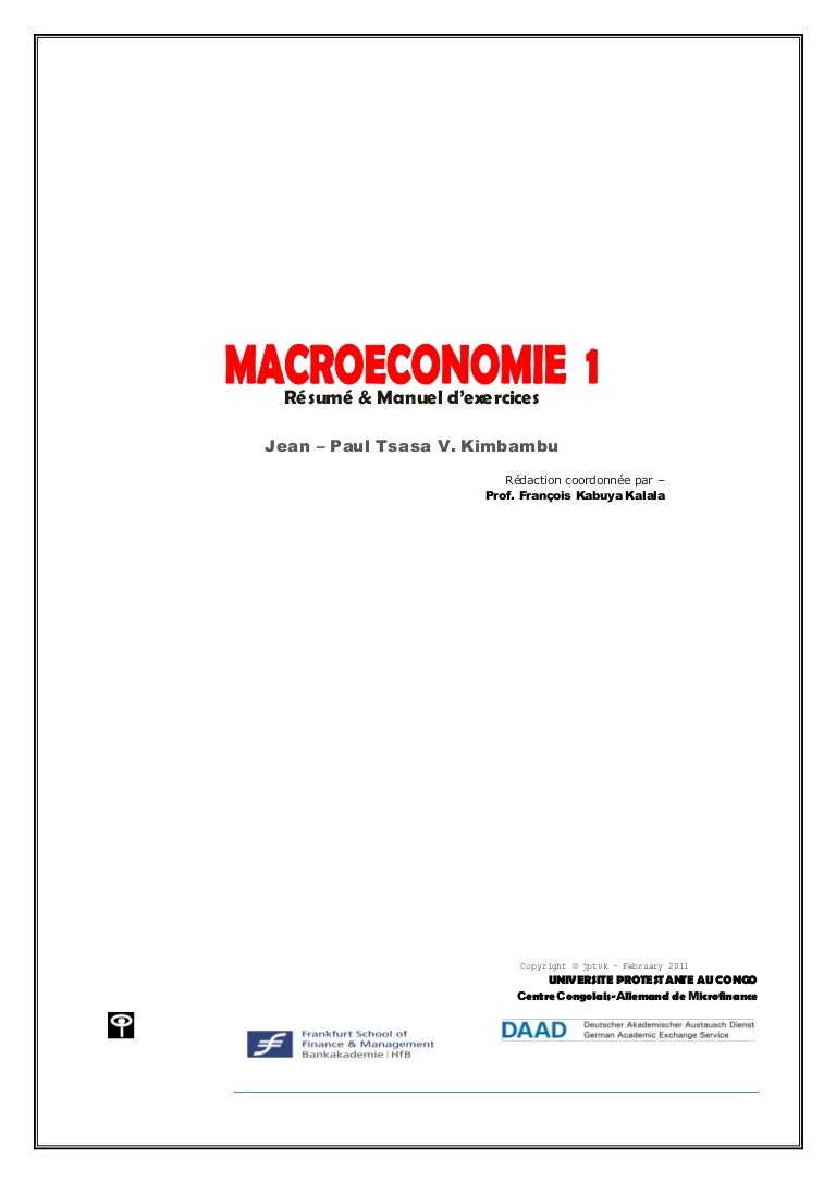 exercice corrigé macroéconomie l1