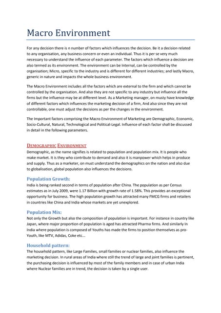 Macro environment | PPTX