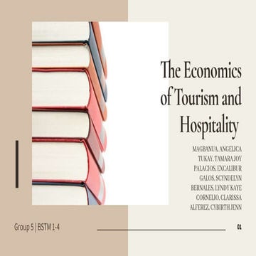 The Economics of Tourism and Hospitality | PPTX
