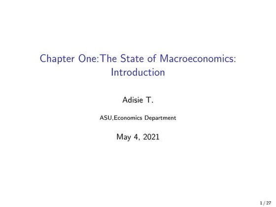 Unit 1 introduction - Macroeconomics | PPT