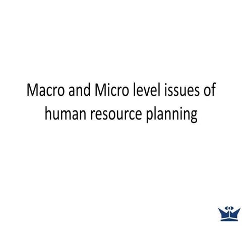 Macro level scenario of HRP | PPSX