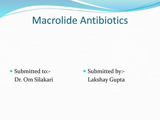 Macrolides | PPT