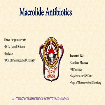 Macrolide antibiotics | PPTX