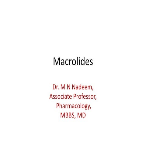 Macrolides | PPT