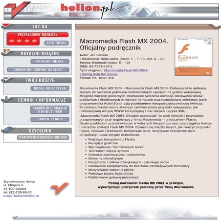 Macromedia Flash MX 2004. Oficjalny podręcznik | PDF | Programming ...