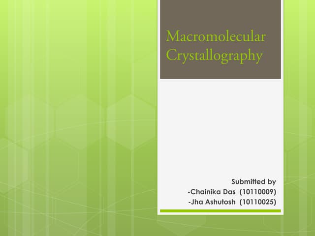 Macromolecular Structure Determination Ppt