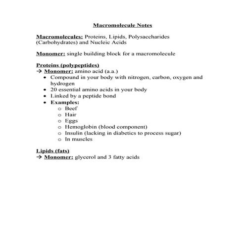 Macromolecules | PPTX