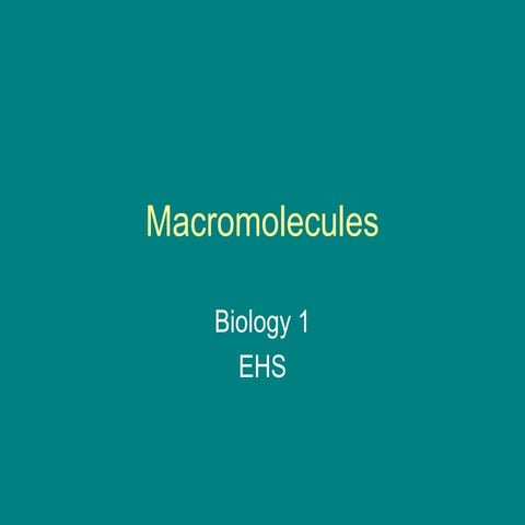 Macromolecules | PPT