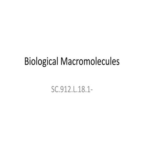 Biological Macromolecules PowerPoint Presentation | PPT