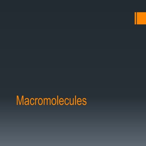 Macromolecules slides | PPTX