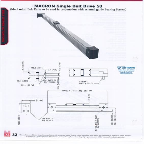 Macron belt drive50_specsheet | PDF