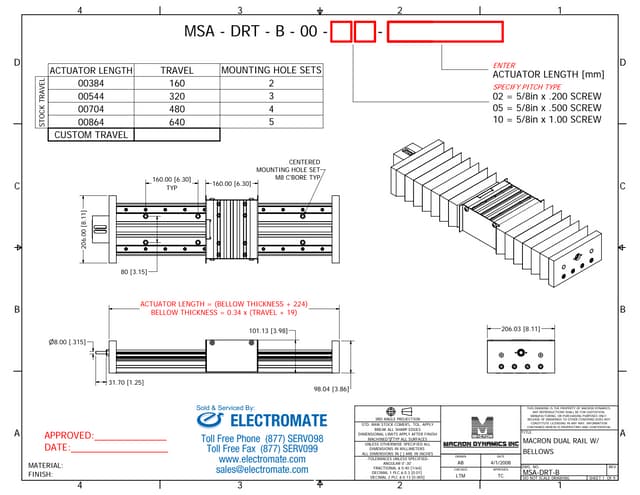 Macron dynamics msa_r20_specsheet | PDF