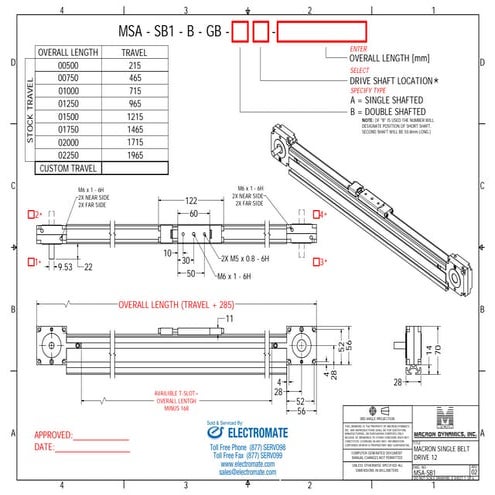 Macron dynamics msa_sb2_specsheet | PDF