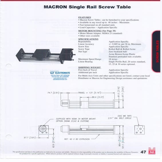 Macron belt drive25_specsheet | PDF