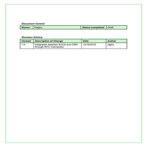 Macropus sap integration between ecc6 and crm through rfc | PDF