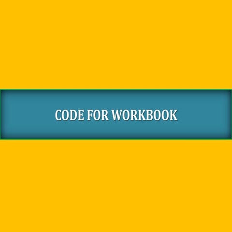 Macros for Workbook | PPTX
