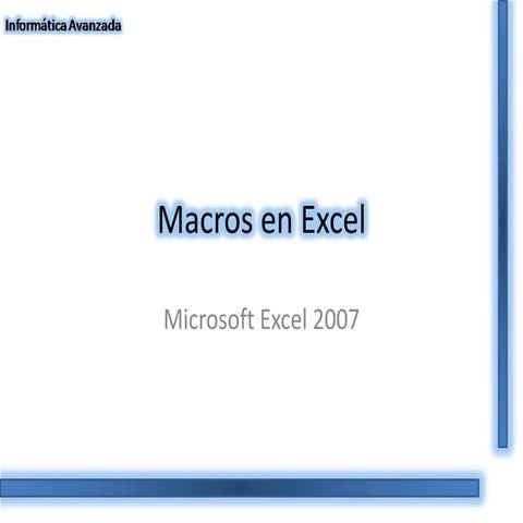 Excel - Macros | PPTX
