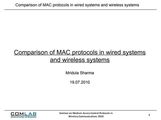 Mac protocols | PPT