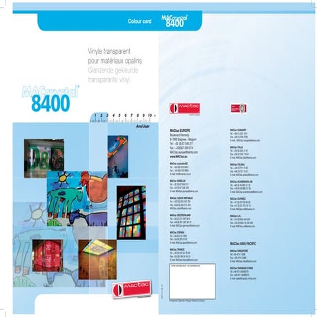 Mactac Soignies Carte Couleurs Films Adhésifs Macal 8300 pro | PDF