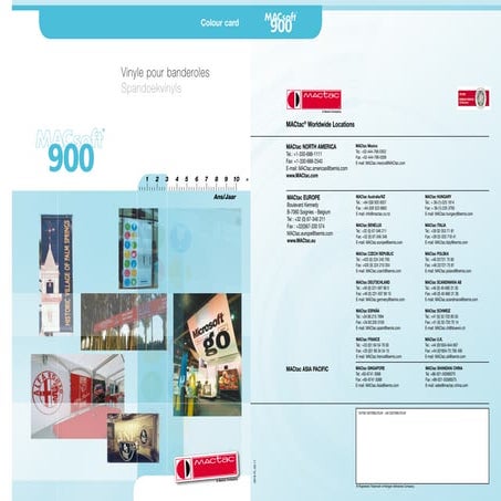 Mactac Soignies Carte Couleurs Films Adhésifs Macal 8300 pro | PDF