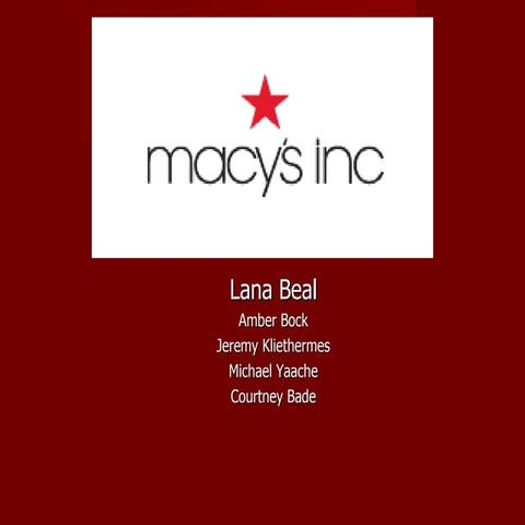 Macy’S Inc In Computer Lab | PPT