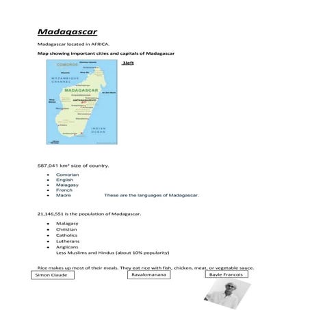 Madagascar project | DOCX