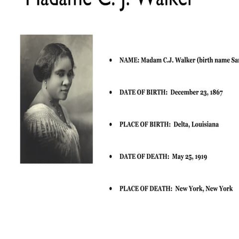 MADAME C.J. WALKER | PPT