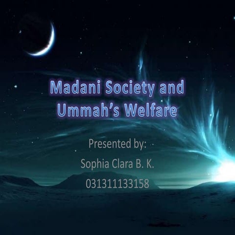 Madani society and umat’s welfare | PPTX