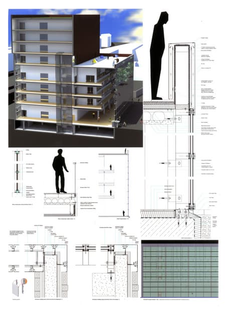 Architecture Building Material Study - Concrete, Masonry, Glass, Timber ...