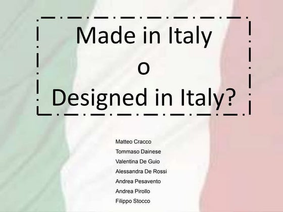 Made in Italy | PPT