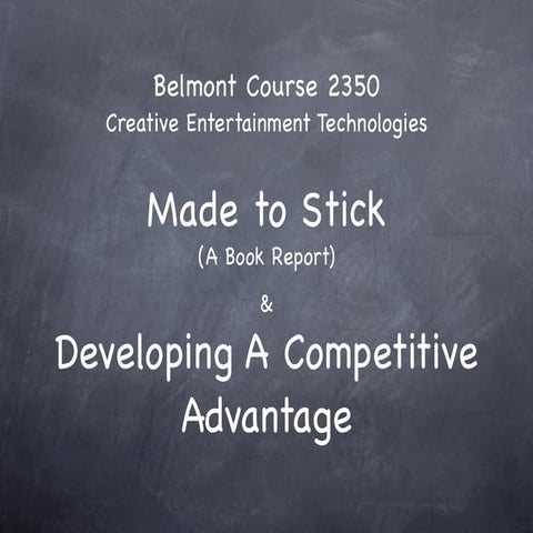 Key concepts from Made to Stick Ch 1: Simple | PPTX