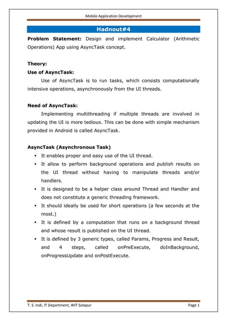 MobileAppDev Handout#6 | PDF | Computer Software and Applications | Computing