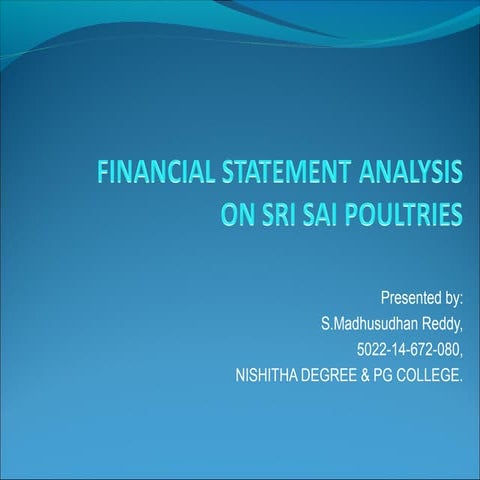 FINANCIAL STATEMENT ANALYSIS | PPT | Stocks and Bonds | Personal Investing