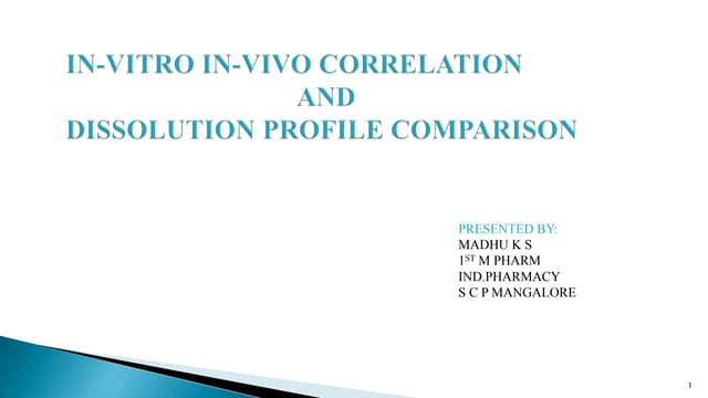 Dissolution profile comparison | PPTX