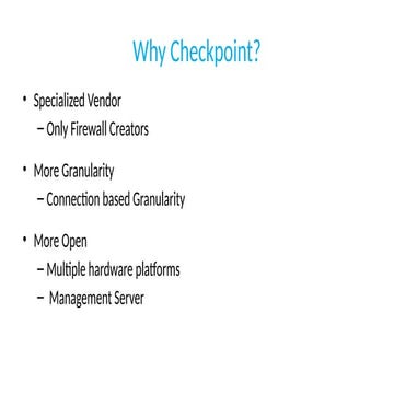 basic interduction of checkpoint and firewall types and implement | PPTX