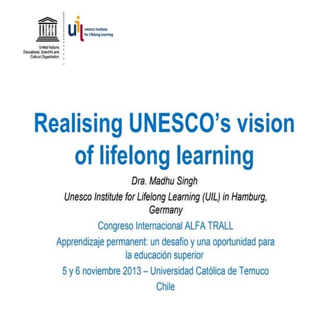 Realising UNESCO’s vision of lifelong learning | PPT
