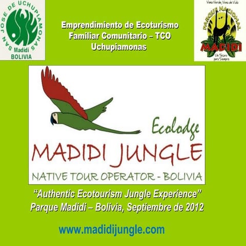 Madidi Jungle Ecolodge, Ecoturismo de Base Comunitario | PPT