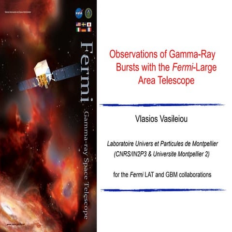 Observations of Gamma-Ray Bursts with the Fermi-Large Area Telescope | PPT
